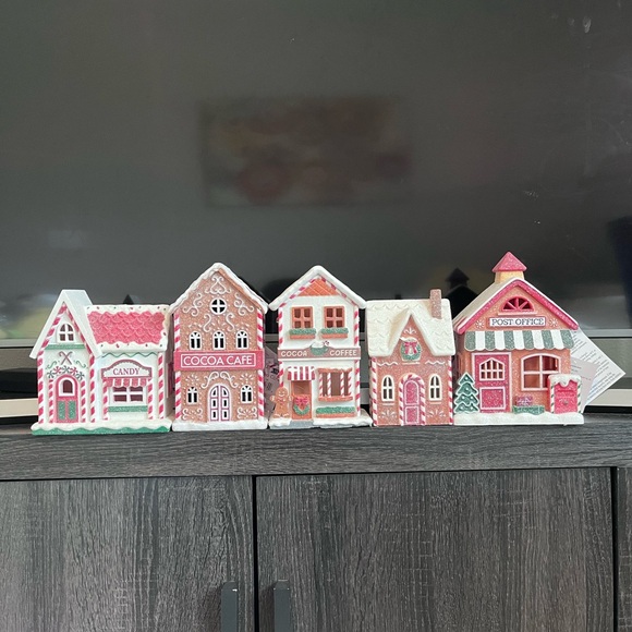 Target | Holiday | Target Bullseye Christmas Villageset Of 5 Light Up ...